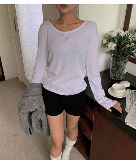 [스탠다드ver] 데일리 기본 무지 라운드 긴팔티 6col 에이블리