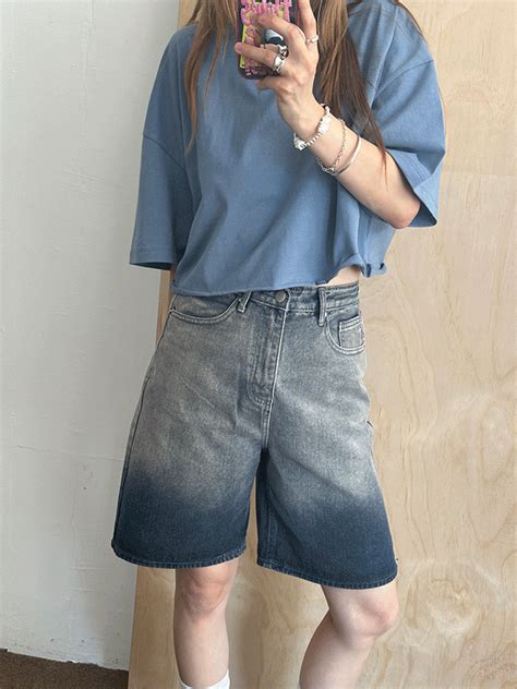 컷아웃 그라데이션 하프 진