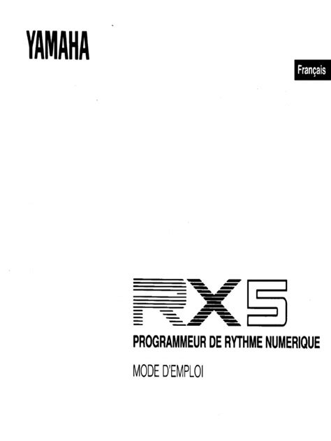 Manual Rx5 Yamaha En Francais Pdf