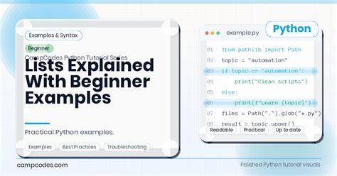 Lists Explained With Beginner Examples Python Tutorial