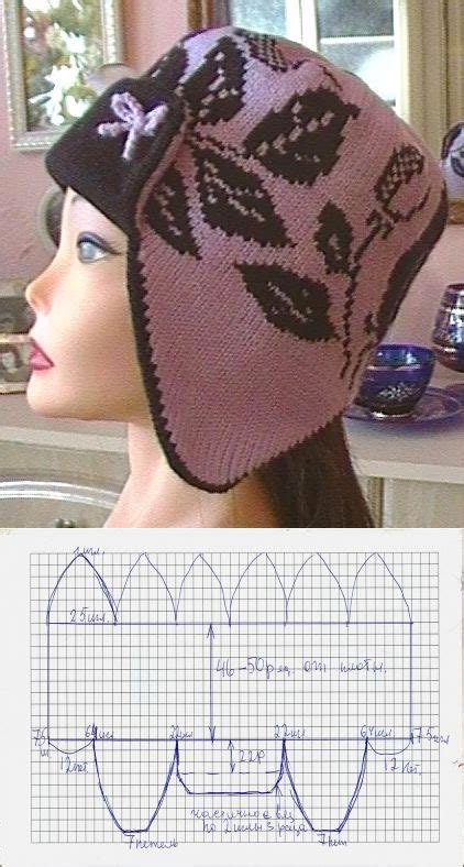 машинное вязание в 2024 г Выкройка шляпы Вязание Выкройки шляп