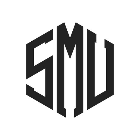 Premium Vector Smu Logo Design Initial Letter Smu Monogram Logo Using Hexagon Shape