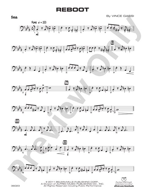 reboot string bass string bass part digital sheet music download