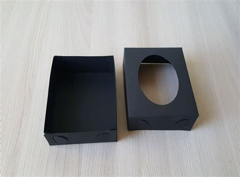 Коробка 12x9x4, крышка-дно, с окном, черная – купить на Ярмарке ...