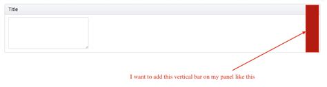 Css How To Add A Vertical Bar On A Panel Stack Overflow