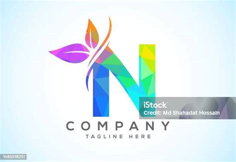 두 개의 잎이 있는 다각형 알파벳입니다 로우 폴리 친환경 로고 컨셉 생태학을 위한 로고 0명에 대한 스톡 벡터 아트 및 기타 이미지 0명 개념 개념과 주제 Istock