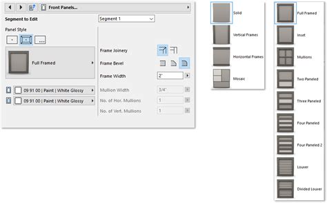 Archicad New Casework Object Settings