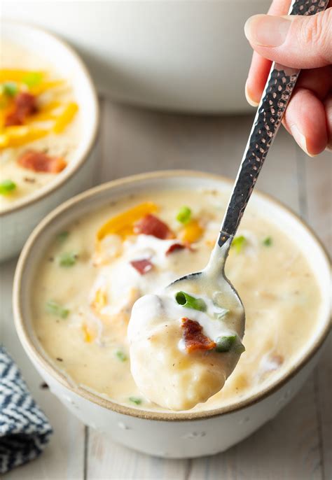 Easy Loaded Potato Soup Stovetop And Crock Pot