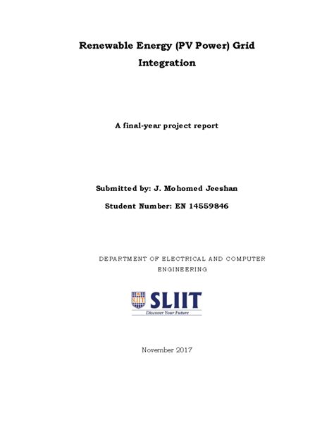 Renewable Energy Pv Power Grid Integrati Renewable Energy Pv Power Grid Integration A Final