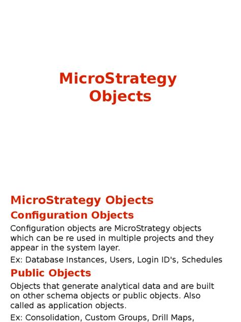 Microstrategy Objects Download Free Pdf Database Schema Object Computer Science