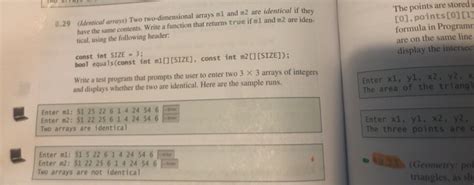 Solved 829 Identical Arrays Two Two Dimensional Arrays Ml