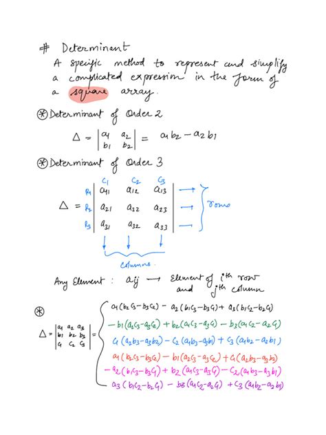 Determinants Class Notes Download Free Pdf Determinant Abstract Algebra