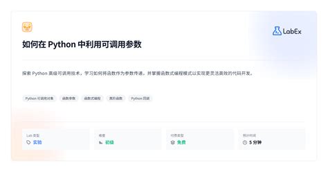 如何在 Python 中利用可调用参数 Labex