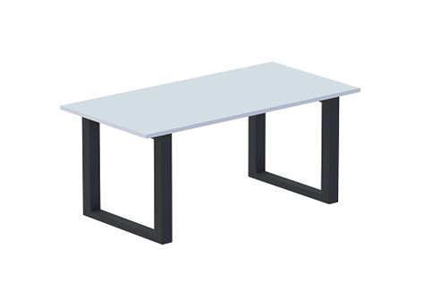 흰색 배경에 분리된 금속 다리가 있는 직사각형 로프트 스타일 테이블 3d 렌더링 0명에 대한 스톡 사진 및 기타 이미지 0명 3차원 형태 가구 Istock