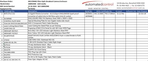 Intrinsically Safe GBit Fibre Optic Media LW Camera IP66 Enclosure 1 22 10 2024 WO 108992940