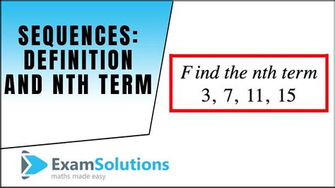 Sequences Definition And Nth Term Examsolutions Maths Revision