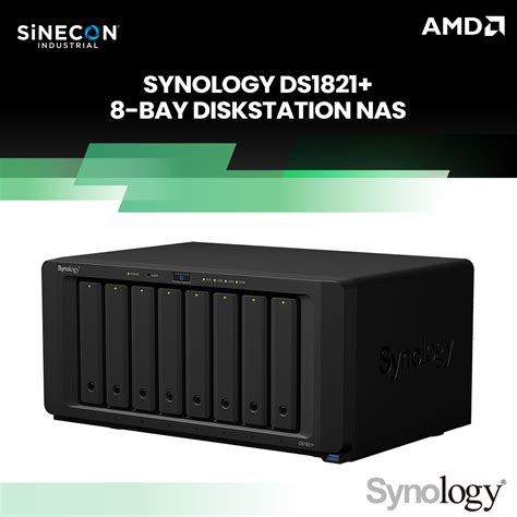 Synology Ds1821 อุปกรณ์จัดเก็บข้อมูลบนเครือข่าย 8 Bay Diskstation Up To 18 Bay Amd Ryzen
