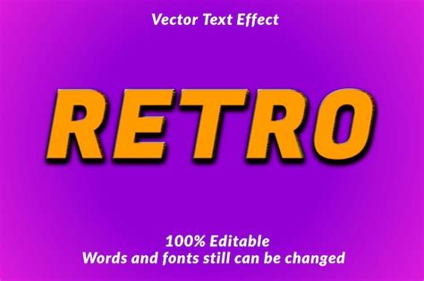 Premium Vector Retro Text Effect