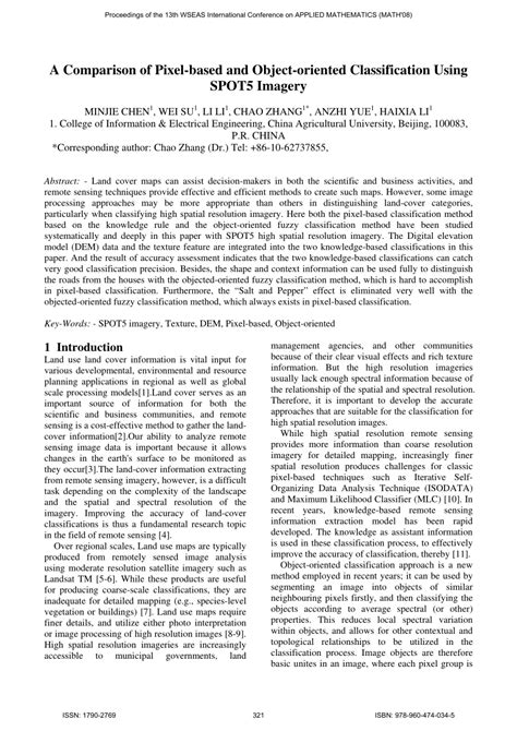 Pdf A Comparison Of Pixel Based And Object Oriented Classification