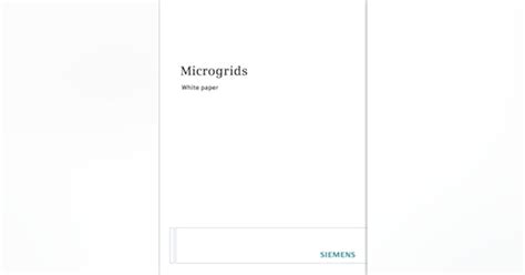 Renewable Energy Siemens Microgrid Microgrid Knowledge