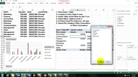 Using Slicers In Pivot Tables Youtube