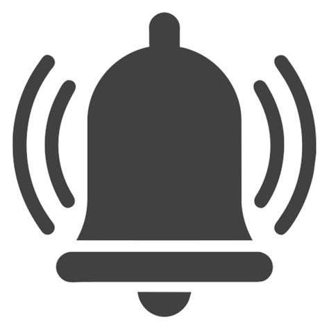 기본 벨 알림 아이콘은 검은 배경 색과 경계가 없는 픽토그램입니다 프리미엄 벡터