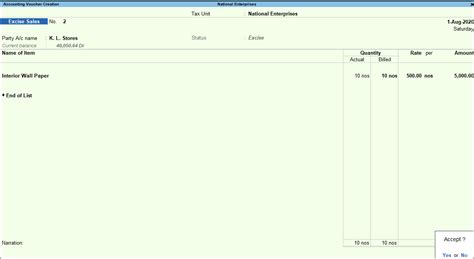 How To Record Excise Sales Invoice In TallyPrime Excise For Importer TallyHelp