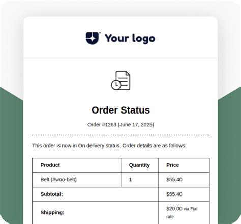 Woocommerce Custom Order Status Email Add On