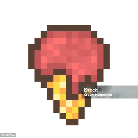 초콜릿 아이스크림 콘 픽셀 아트 아이콘 흰색 배경에 고립 냉동 디저트 기호입니다 길거리 음식 장소 레스토랑 카페 메뉴 로고 복고풍 빈티지 80 년대 90 년대 슬롯 머신