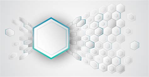 3d 육각형과 텍스트를 위한 중앙 육각형 프레임이 있는 추상적인 배경 미래지향적인 회색 디자인으로 기술 과학 또는 의료 프레젠테이션 및 배너에 적합합니다 0명에 대한 스톡