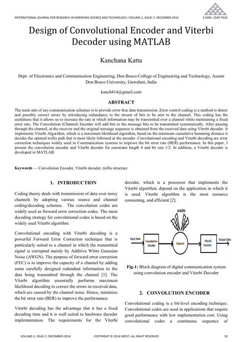 PDF Design Of Convolutional Encoder And Viterbi Decoder Using