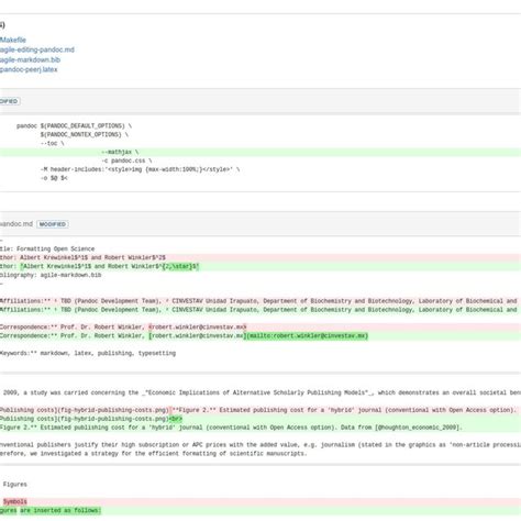 version control and collaborative editing using a git repository on