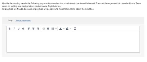 Identify The Missing Step In The Following Argument Chegg Com