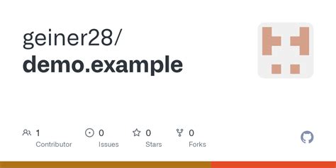 Github Geiner28demoexample