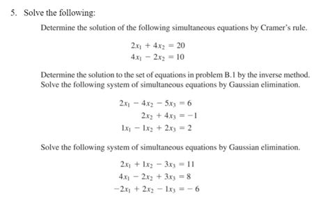 Solving Simultaneous Equations By Gaussian Elimination Tessshebaylo