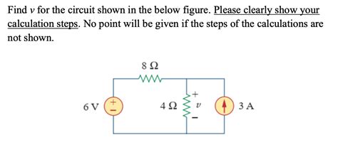 Solved Find V For The Circuit Shown In The Below Figure Chegg Com