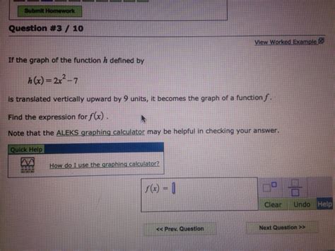 solved if the graph of the function h defined by h x 2x 2