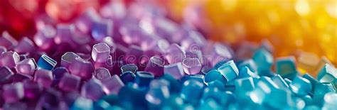 Colorful Plastic Polymer Pellets Close Up Generative Ai Stock Illustration Illustration Of