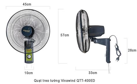 Quạt treo tường Vinawind QTT EĐ free ship