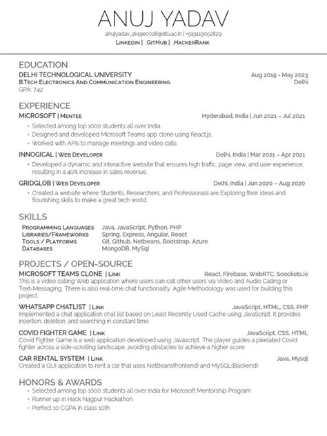 2k19 ec 026 anuj yadav s resume pdf java script web application