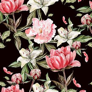 芙蓉花和薰衣草的水彩无缝图案插图插画图片下载 正版图片503450077 摄图网