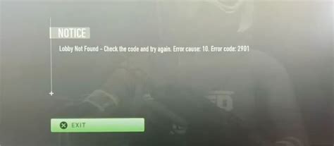 how to fix error 2901 in modern warfare 3