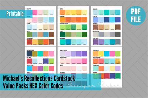 Recollections Cardstock Hex Color Codes Graphic By Jooniper Parker · Creative Fabrica Recollections Cardstock Hex Color Codes Graphic By Jooniper Parker · Creative Fabrica