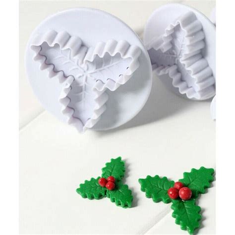 2pcs Holly Leaf Cutter Set My Delicious Cake And Decorating Supplies