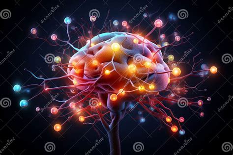 Digital Neural Connections And Human Brain Activity Stock Image Image Of Neural Nervous