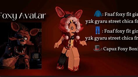 Foxy Avatar Roblox Fnaf 🦊