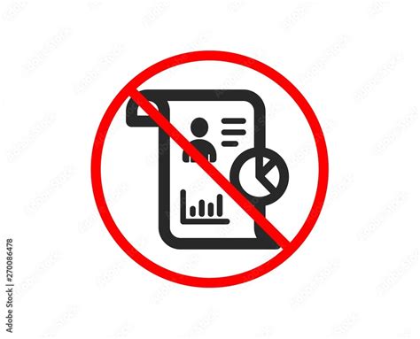 No Or Stop Report Icon Business Management Sign Employee Statistics