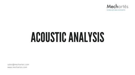 Acoustic Analysis Ppt