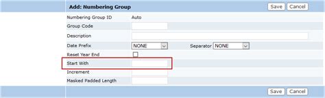 Add A Numbering Group