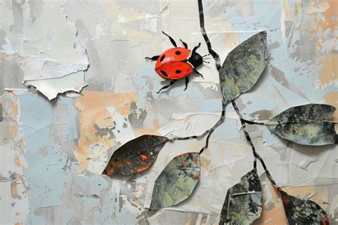 Lady Bug And Leaves Collage Premium Photo Illustration Rawpixel